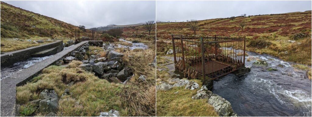 Concrete Structure taking combined Hart Tor Brook/ River Meavy waters ...